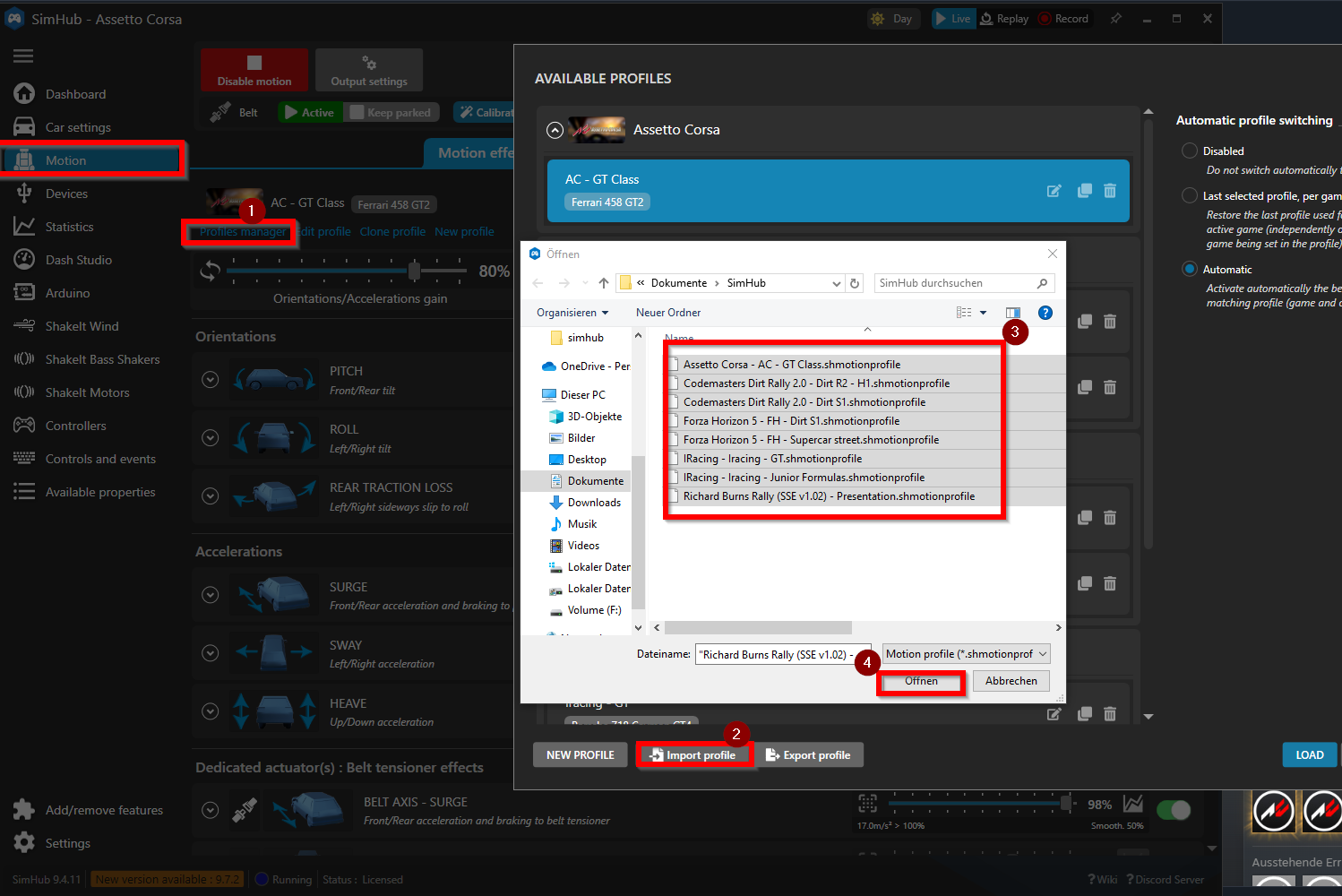 Simhub Setup – Reactor – Full Motion Upgrade for your Simulator