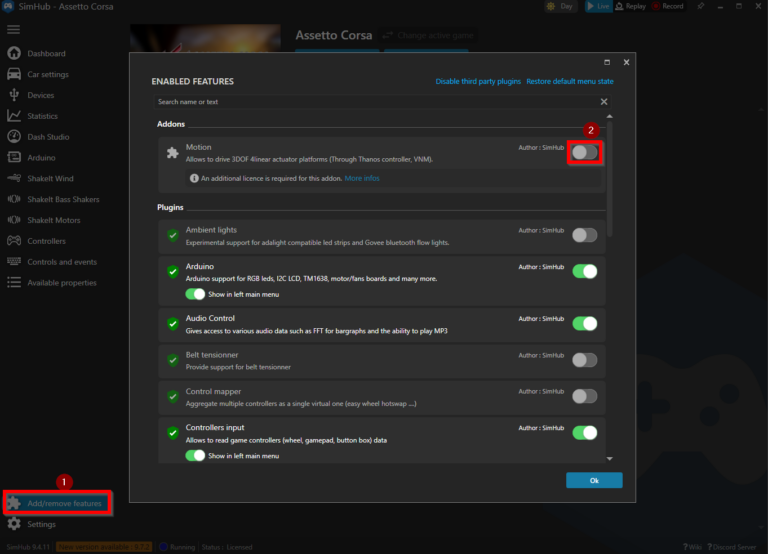 Simhub Setup – Standalone version – WIP – Reactor – Full Motion Upgrade ...