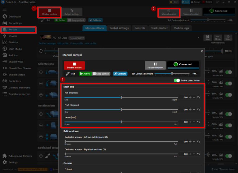Simhub Setup – Reactor – Full Motion Upgrade for your Simulator