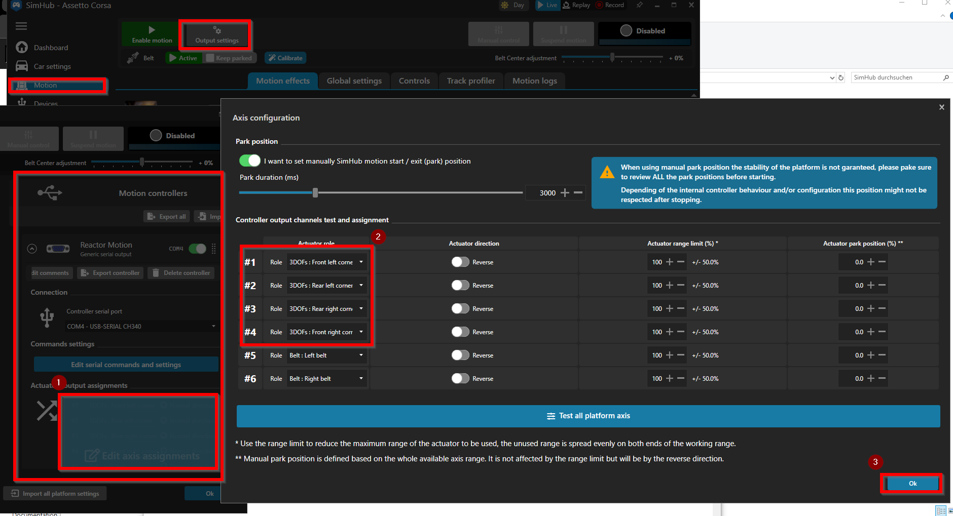 Simhub Setup – Reactor – Full Motion Upgrade for your Simulator